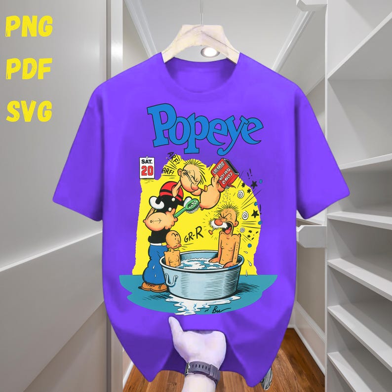 Popeye Cartoon Vector PNG SVG PDF | High-res 4000×4000 Transparent ...