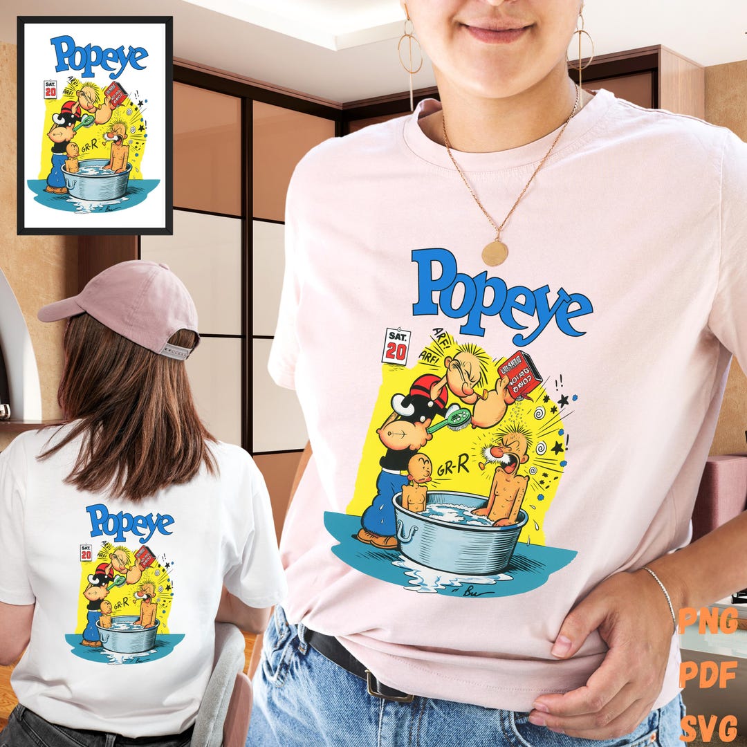 Popeye Cartoon Vector PNG SVG PDF | High-res 4000×4000 Transparent ...