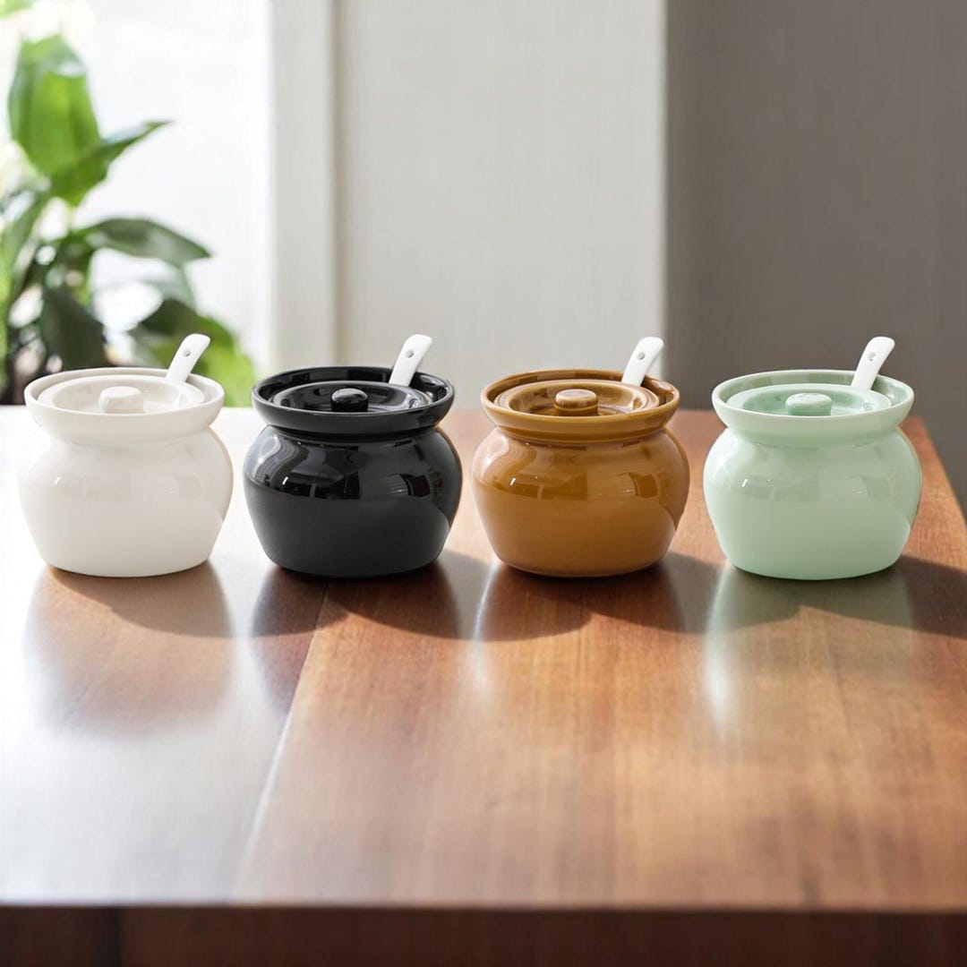 Ceramic Soup Pot With Lid I Clay Stew Bowl for Rice, Congee, or Dessert ...
