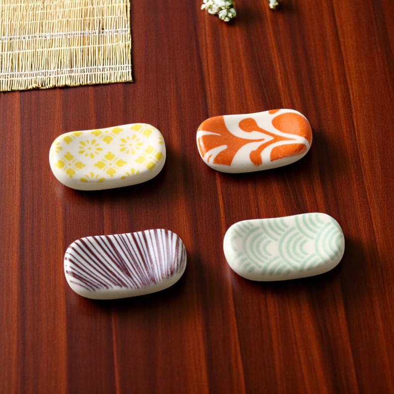 Japanese Ceramic Chopstick Rests I Hand Painted Sushi Tableware I ...