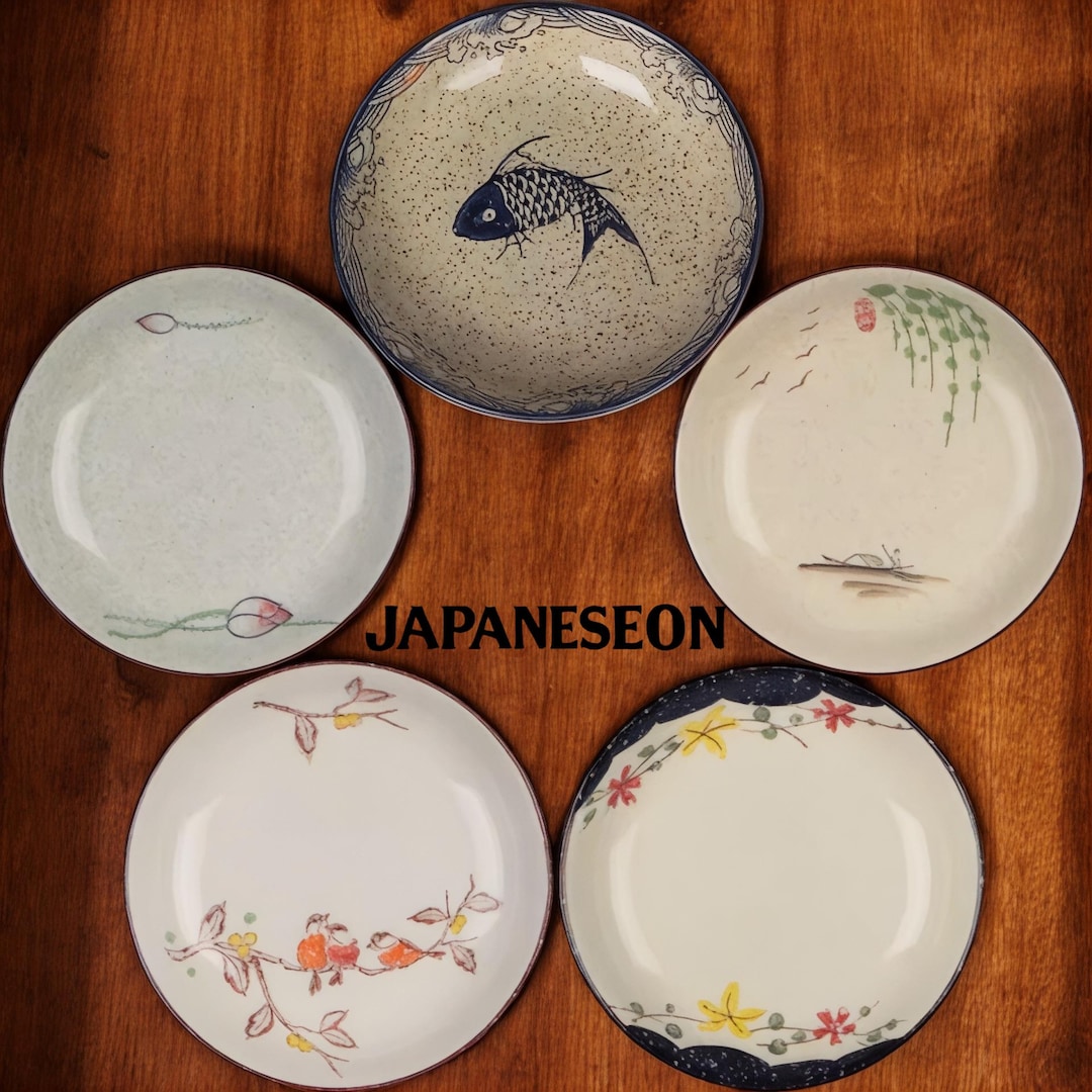 Japanese Ceramic Dinner Plates Set Handpainted Pasta Plate & Food Dish ...