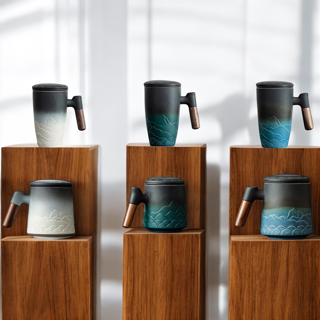 Handcrafted Japanese Ceramic Coffee Mug,unique Kiln-glazed Tea Cup ...