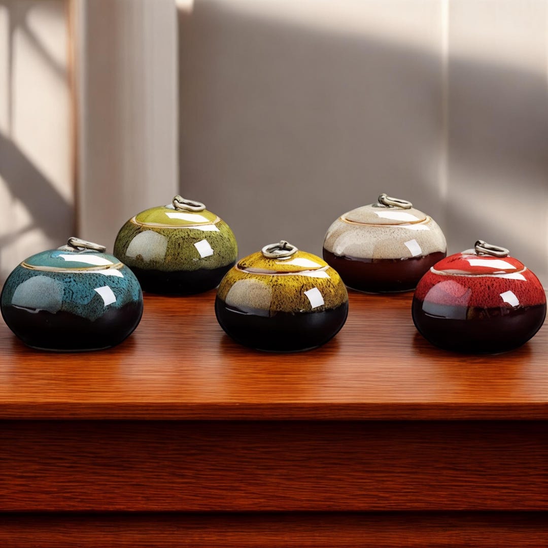 Chinese Kung Fu Tea Jar Handmade Kiln-transformed Ceramic Container ...