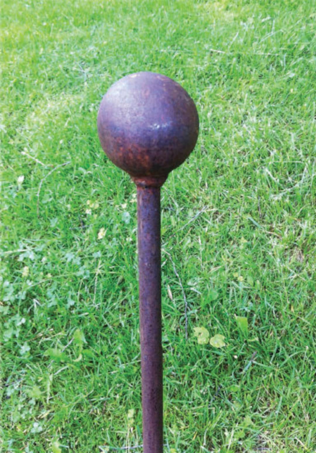 Ball Stake, Classic 1/2" Round Stock - Rustic Garden Decor, Path Marker ...