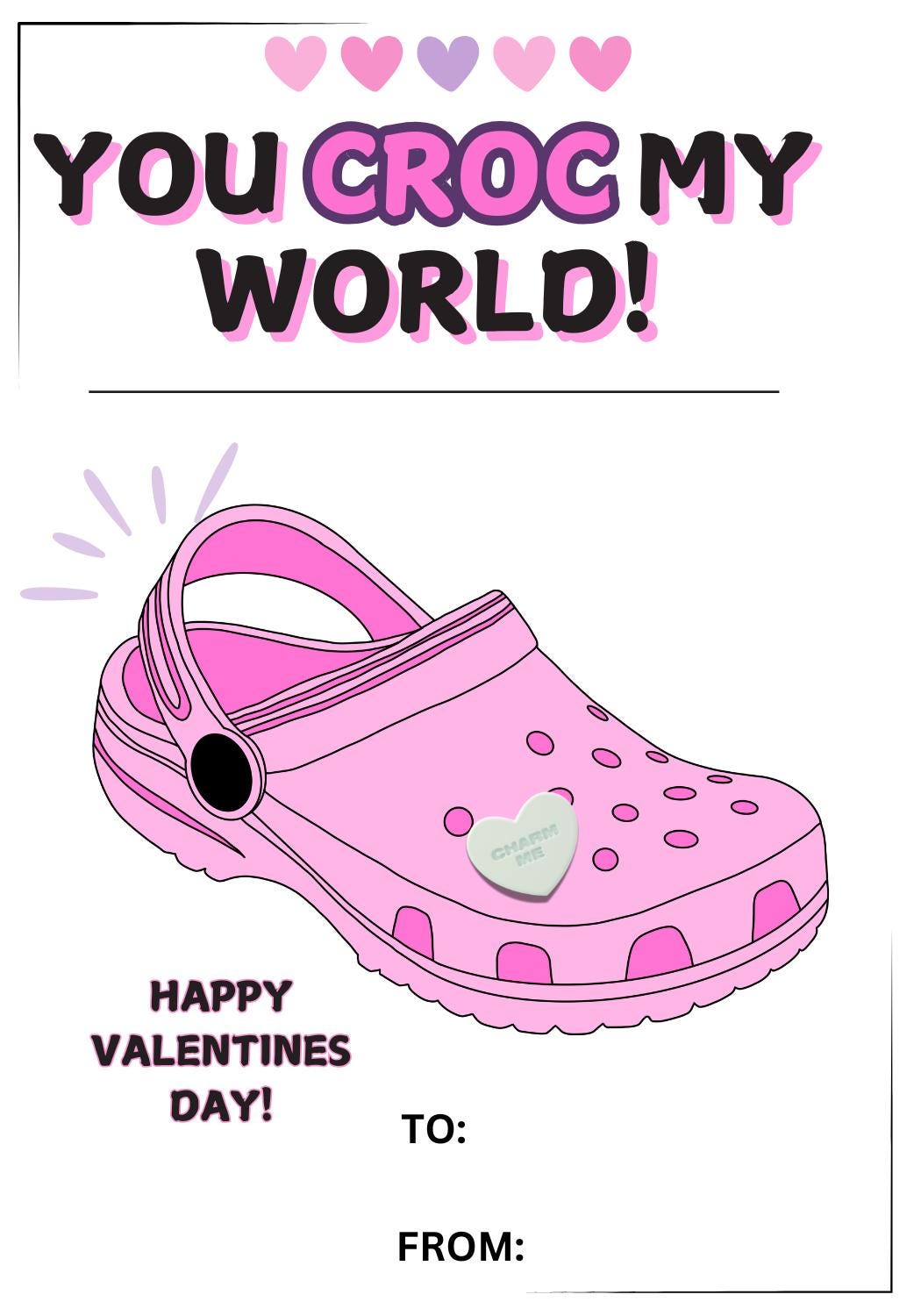 Crocs Valentine's Day Cards - Etsy