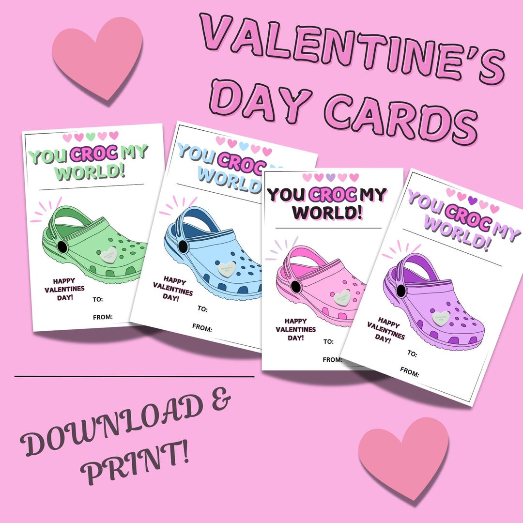 Crocs Valentine's Day Cards - Etsy