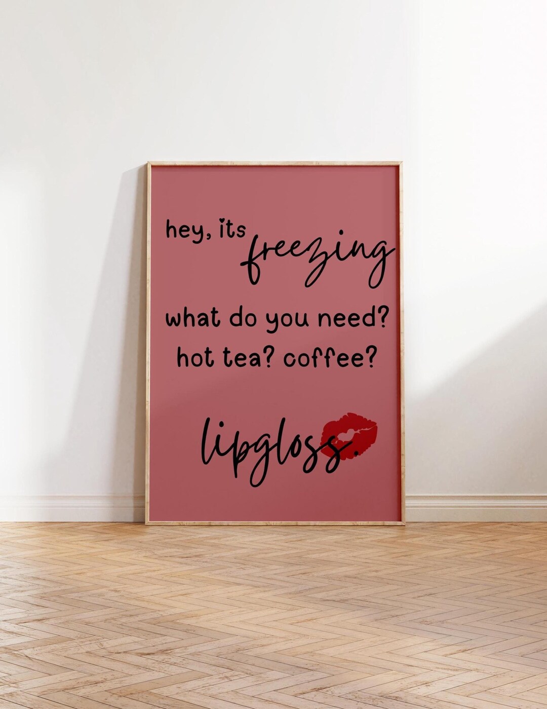 Hey, Its Freezing Gilmore Girls Netflix A4 Pink and Red Aesthetic ...