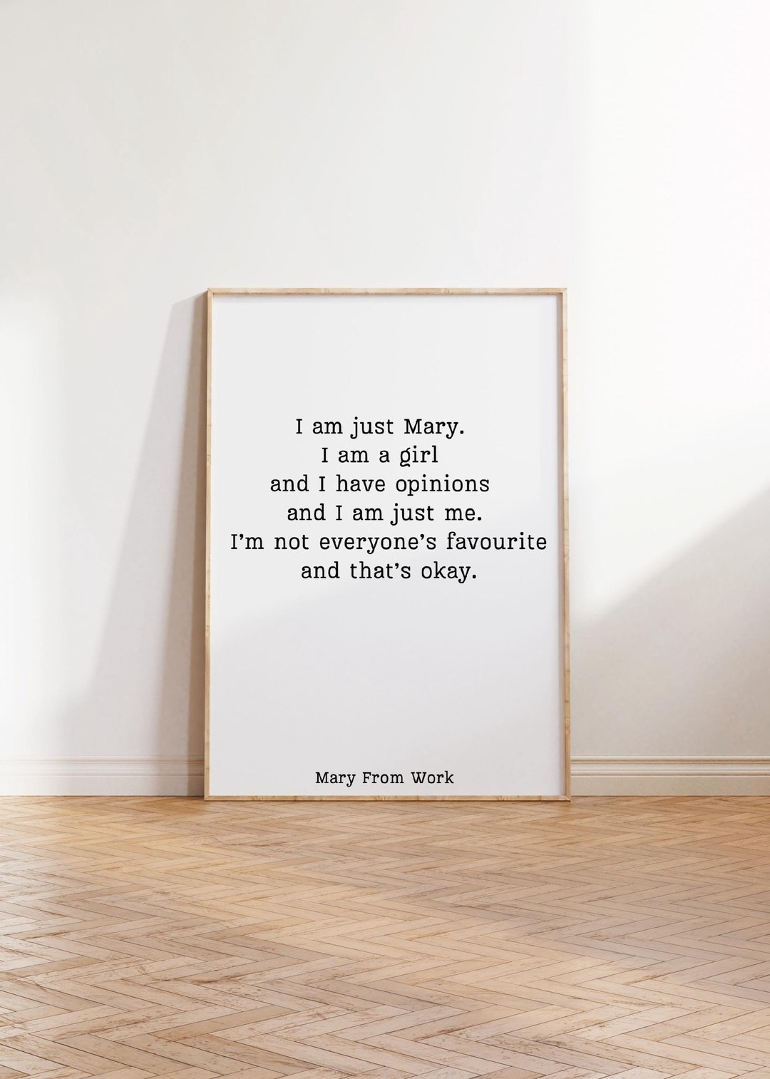 Mary From Work Quote Sinjin Drowning Kalynn Koury Home Decor / Wall Art ...