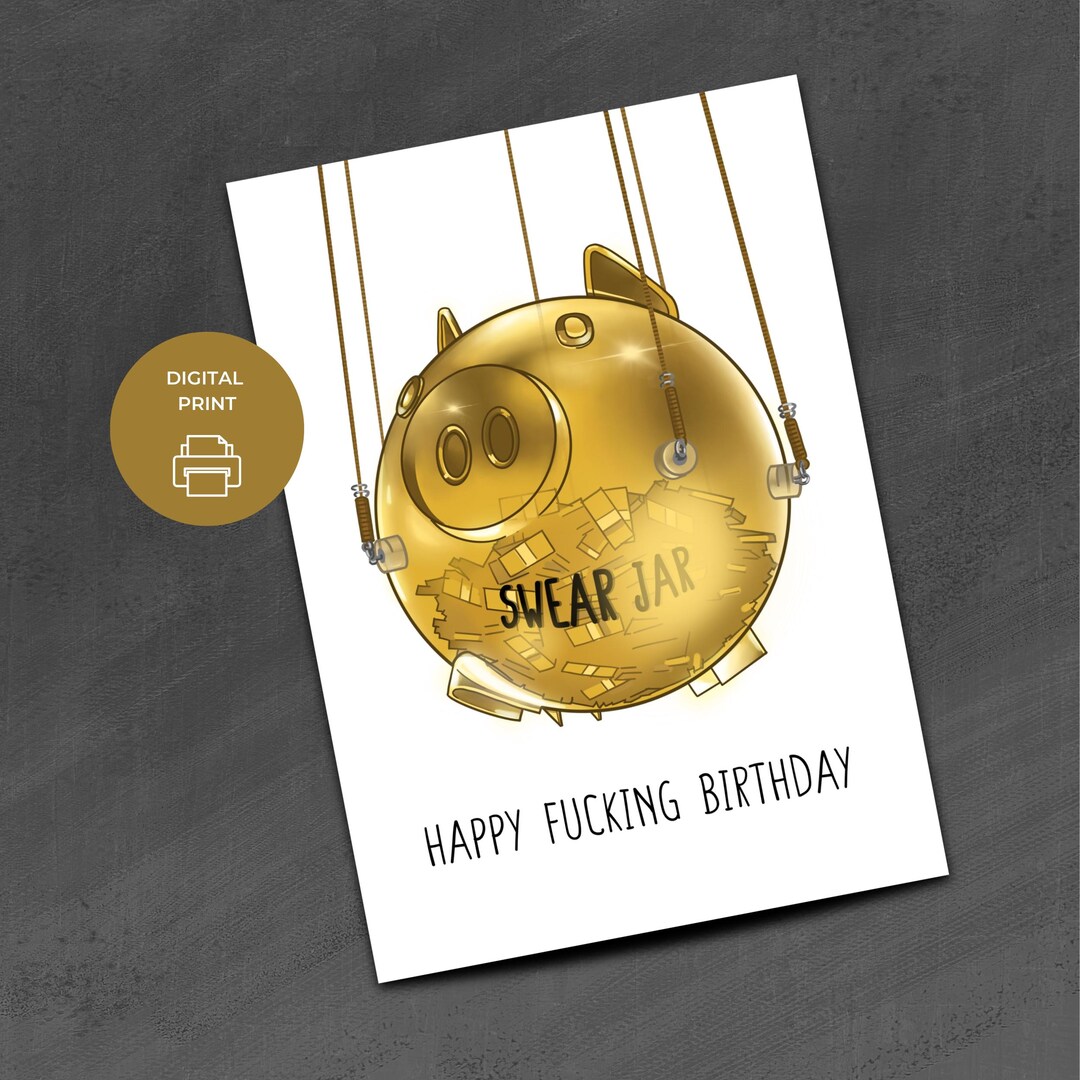 Squid Games Birthday Card, DIGITAL Download, Printable Profanity ...