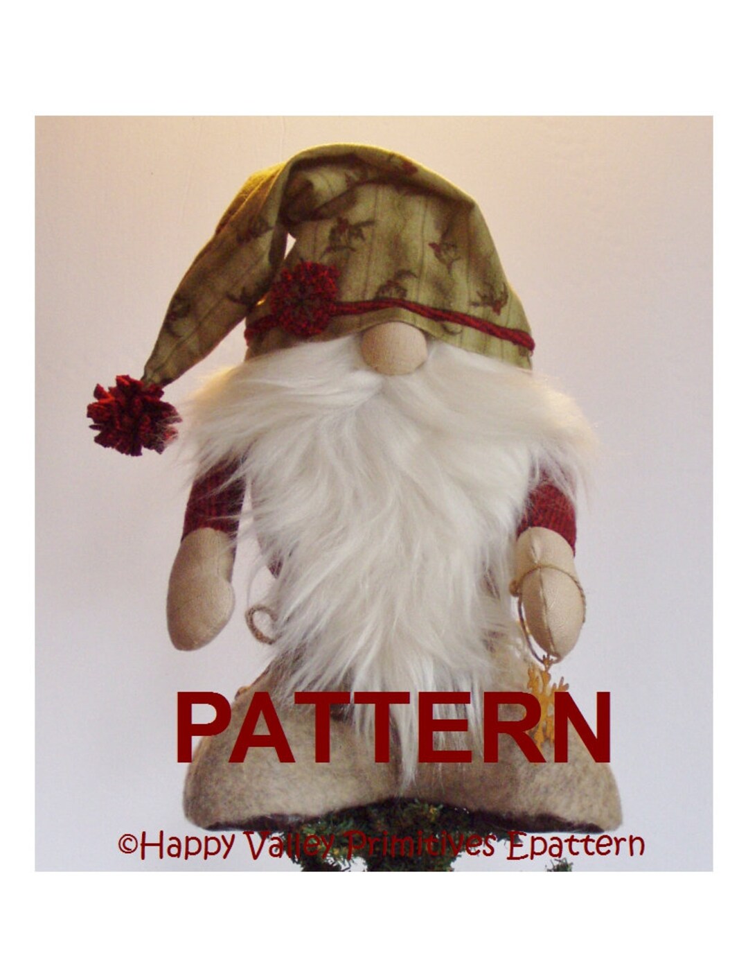 Pattern Santa Gnome Tree Topper Tutorial Instant Digital Download PDF ...