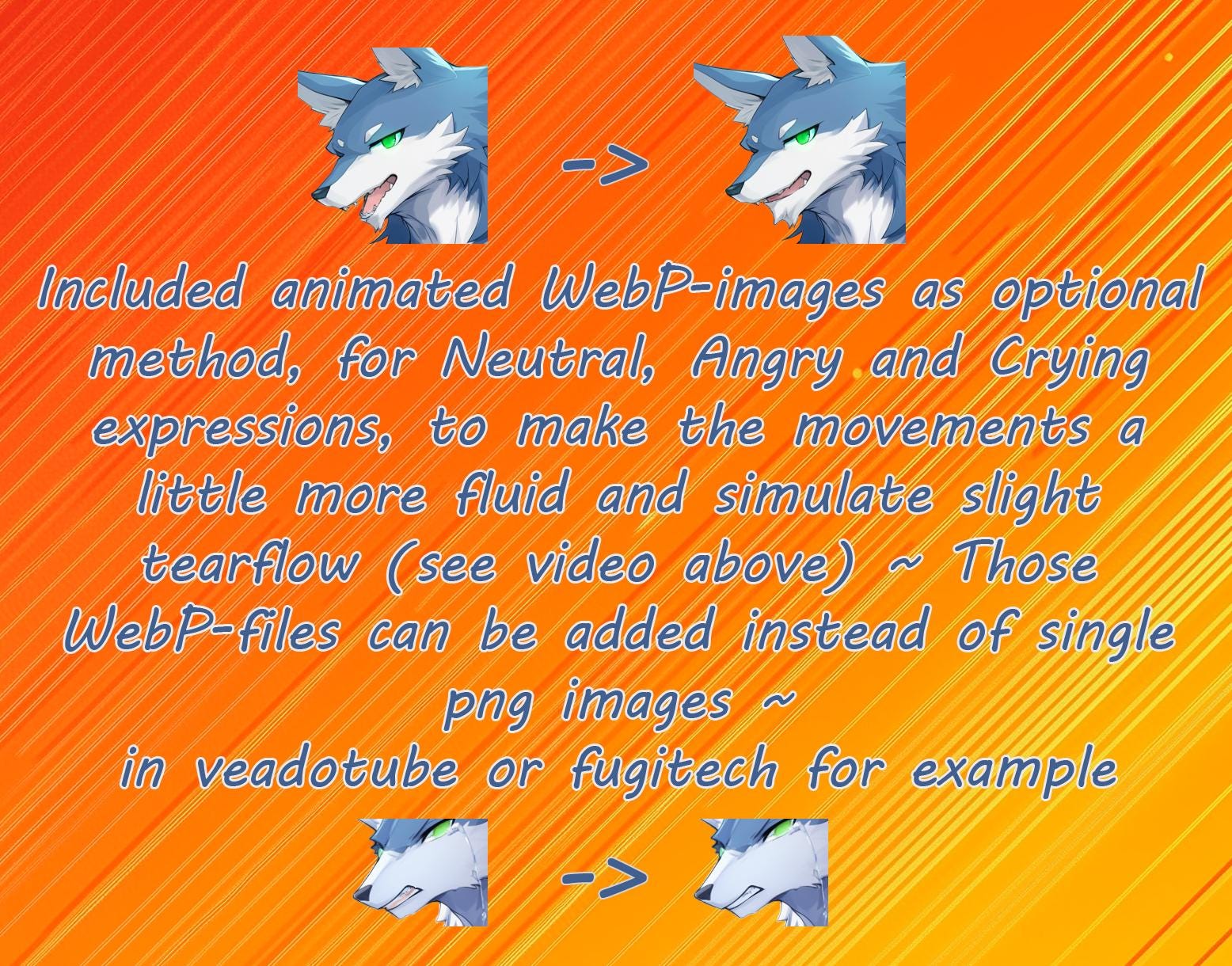 PNG Tuber | Male Wolf Avatar | Wolf-tuber | for Twitch, Fugitech, OBS ...