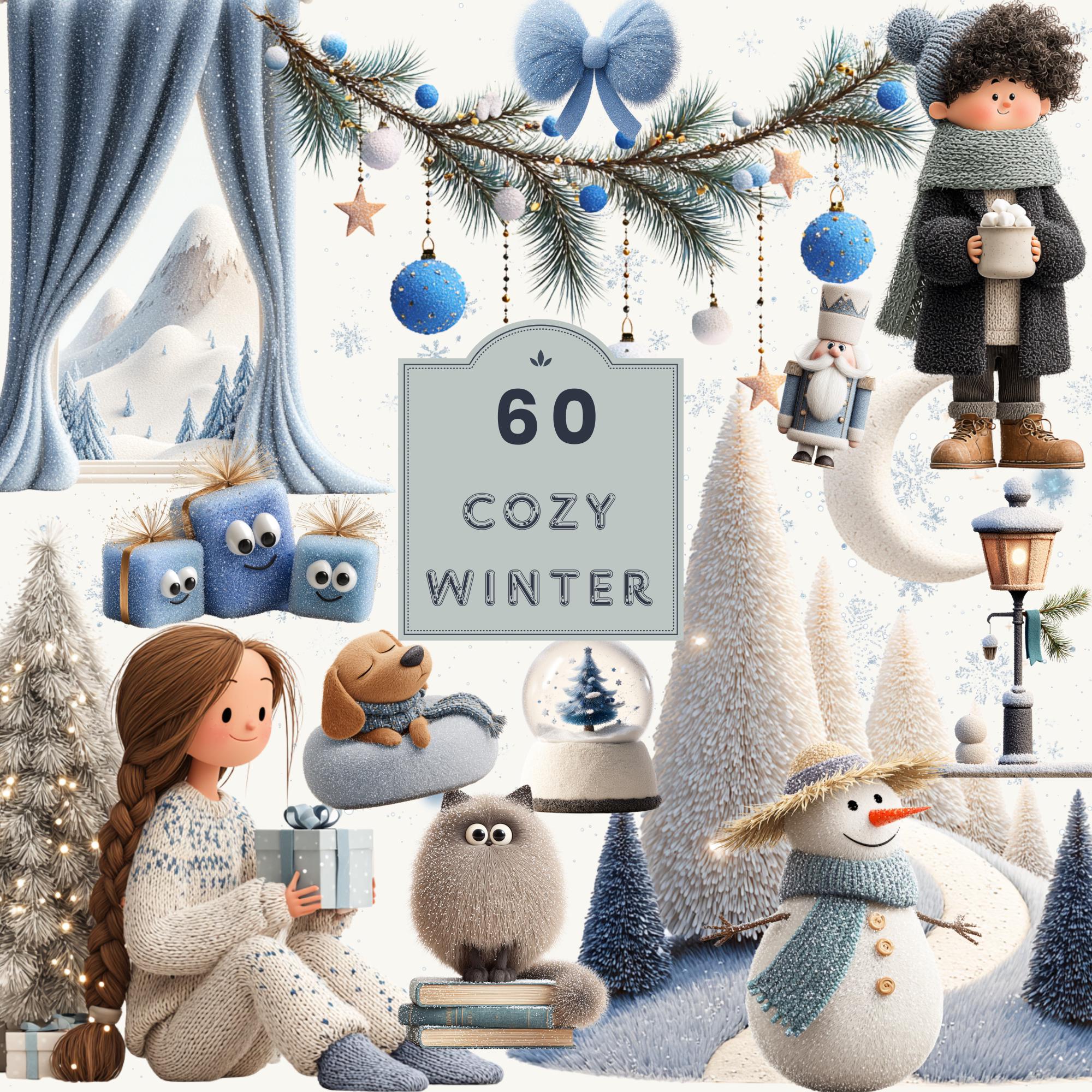 Whimsical Winter Holiday Clipart Bundle – Christmas and Winter PNG ...