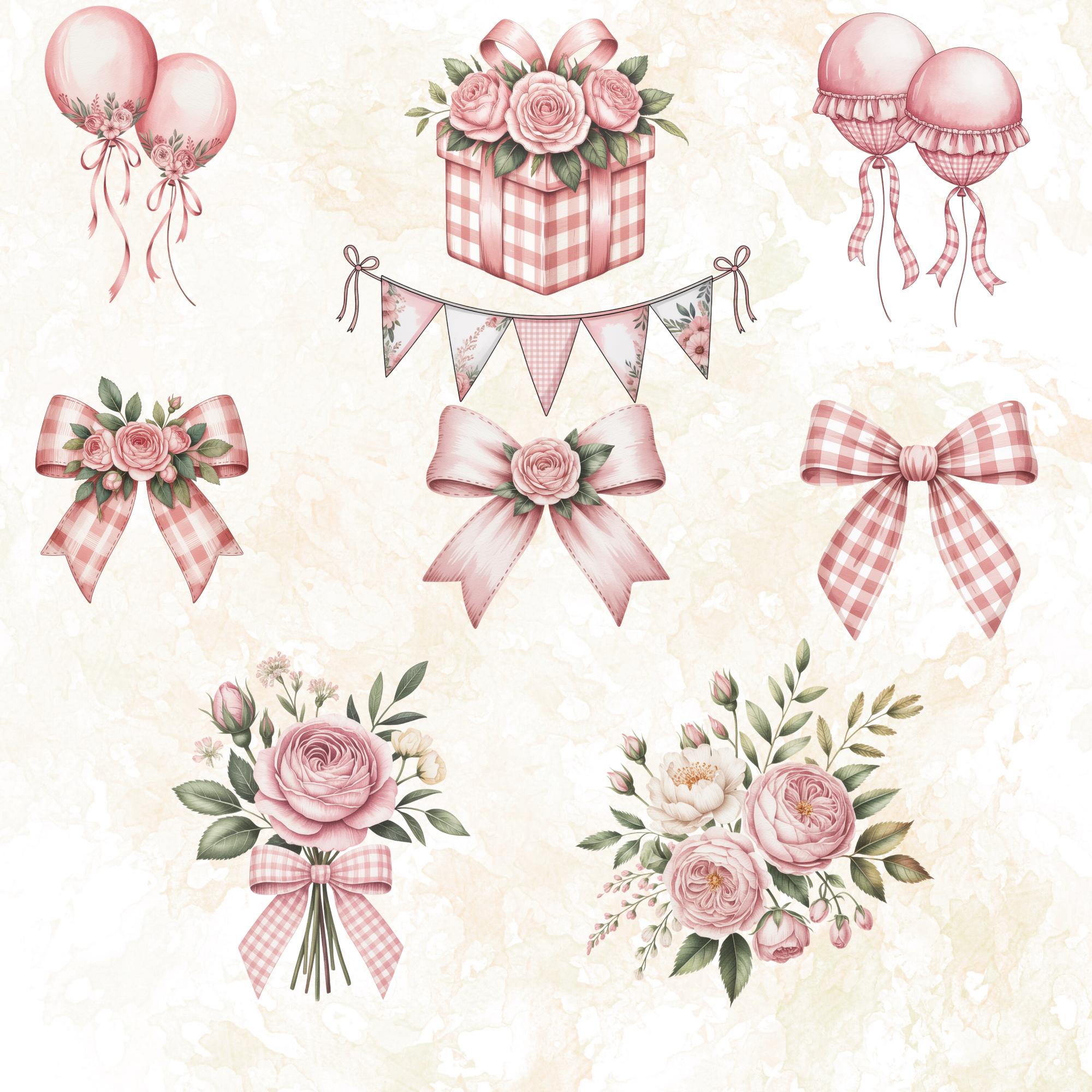 Pink Teddy Bear Clipart: Boho Nursery PNG, Baby Shower (digital ...