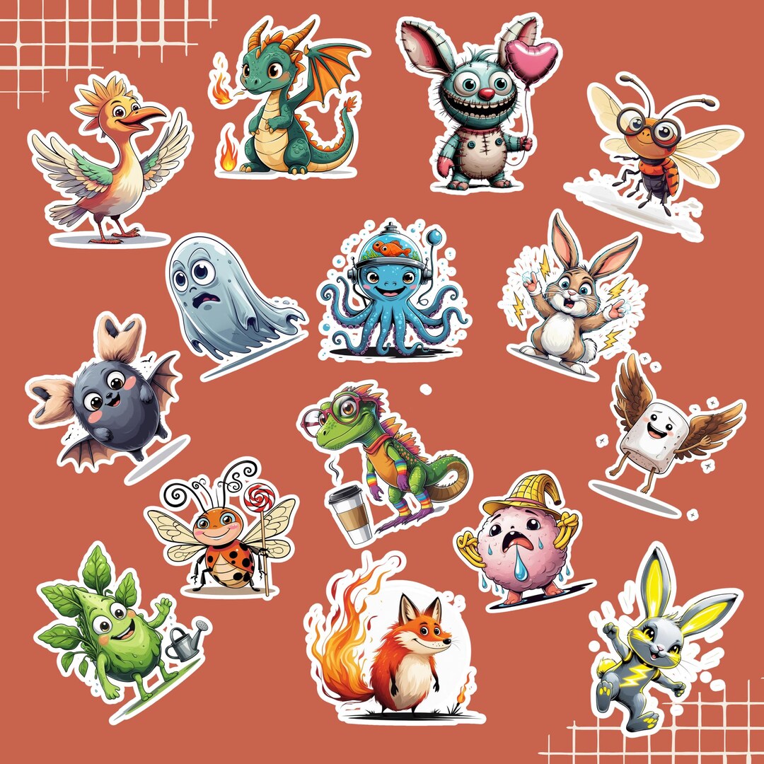 Quirky Telegram Stickers Featuring Funny Creatures – Playful Kawaii ...