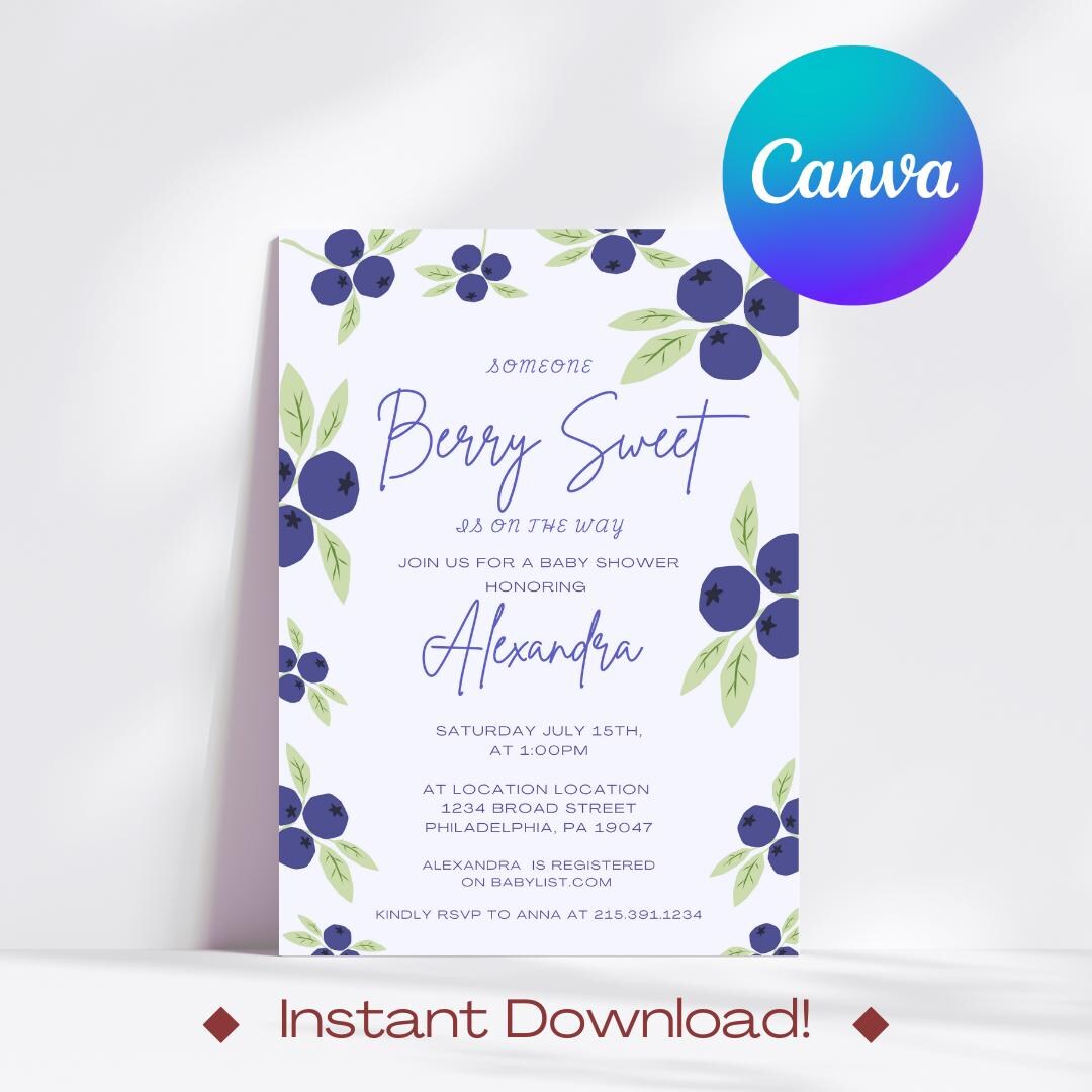 Baby Shower, Berry Sweet, Girl Baby Shower, Unisex Baby Shower ...