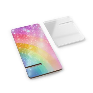 Display Stand for Smartphone, Rainbow Glitter Look, Iphone, Android ...