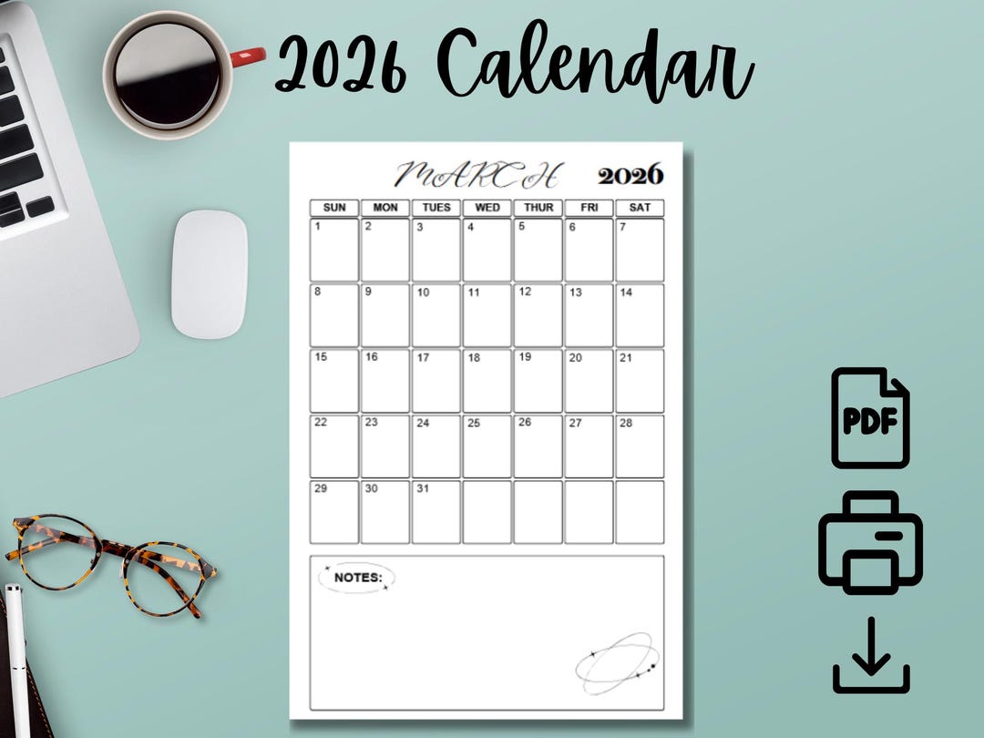 Agenda 2026 Monthly Vertical 2026 Elegant Monthly Calendar Portrait A4 ...