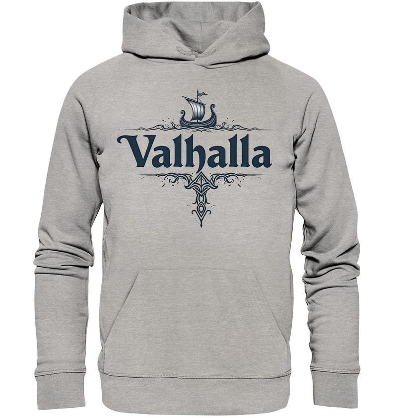 Valhalla Hoodie | Viking Hoodie With Longship Und Nordic Design | Norse ...