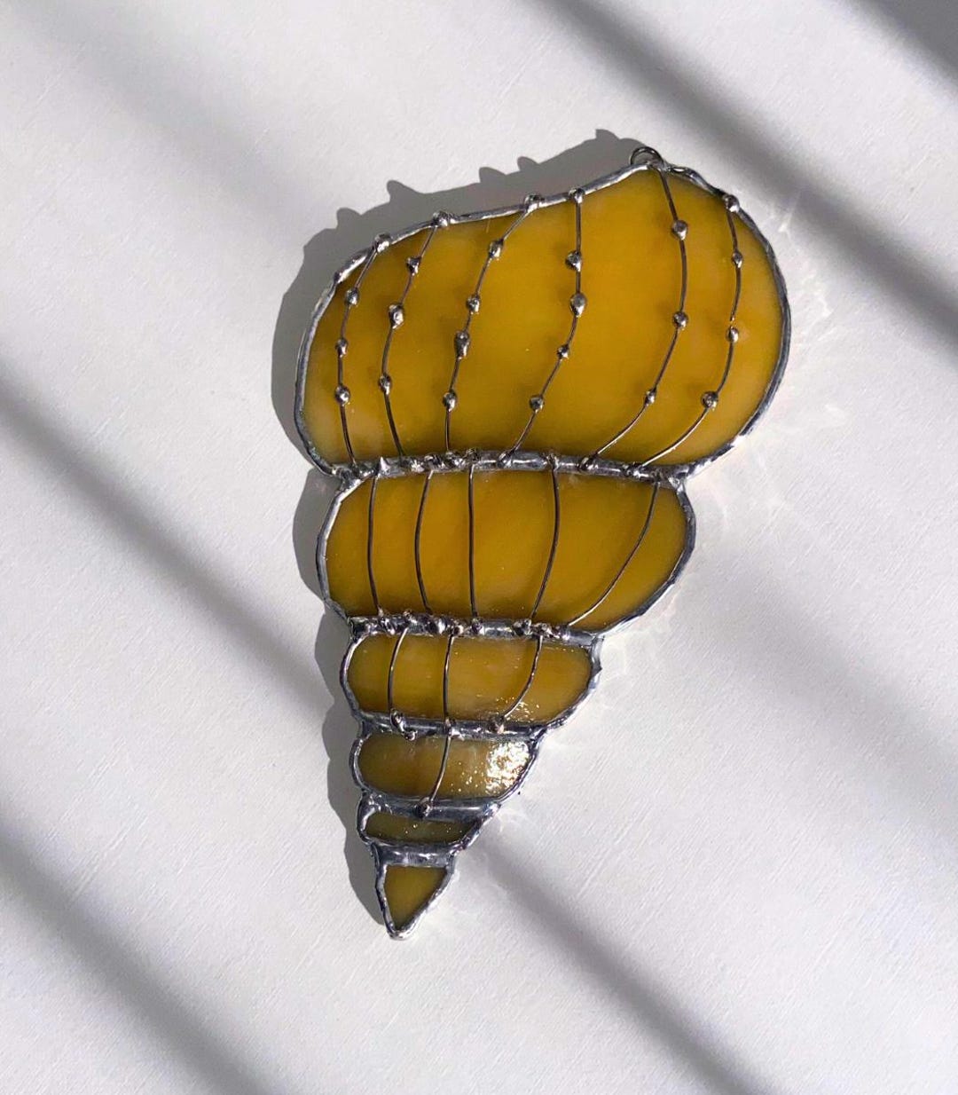 Stained Glass Handmade Sea Shell Decoration - Etsy