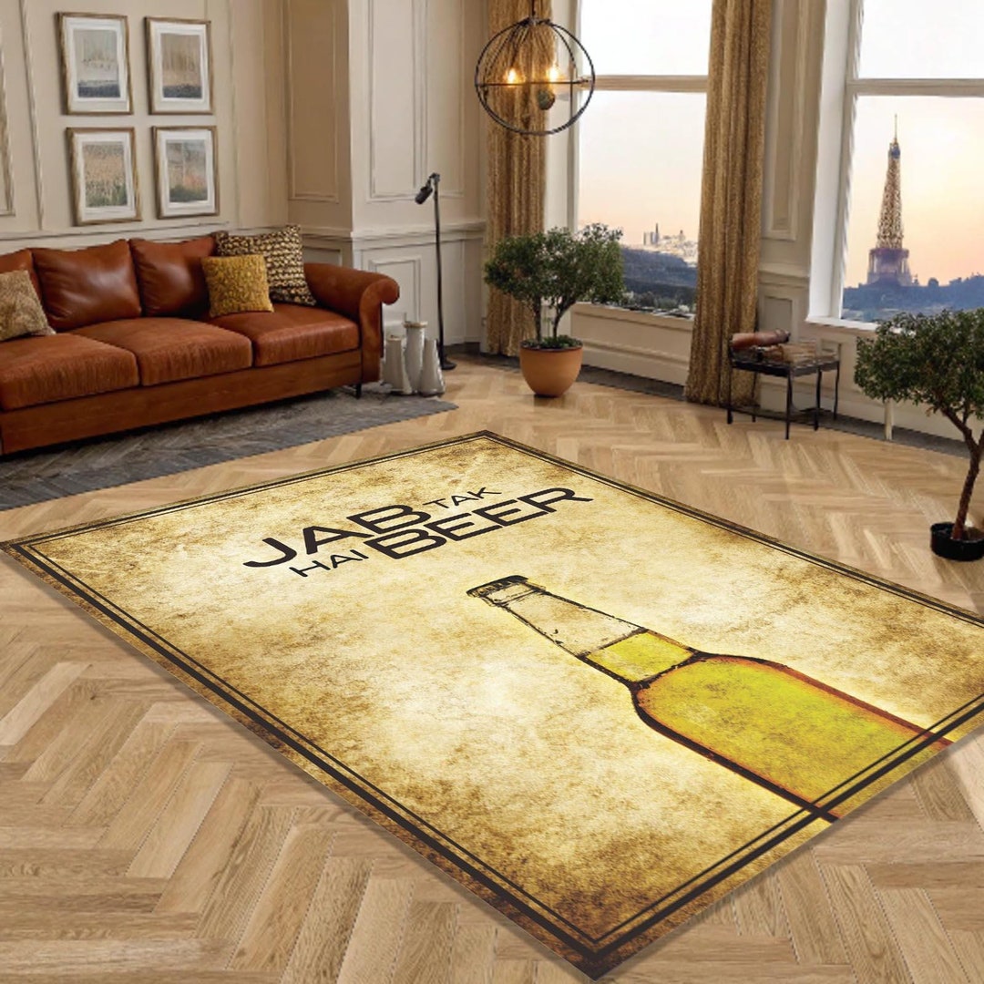 Retro Rug,beer Rug, Drink Cold Rug, Gift for Him, Popular Rug, for ...