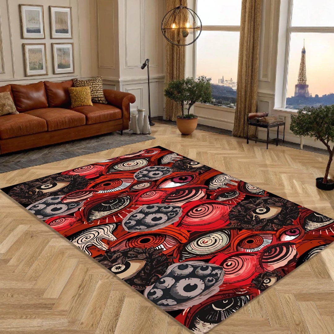 Red Eyes Rug,horror Eyes Rug,satanic Rug,gothic Rug,horror Art Rug ...