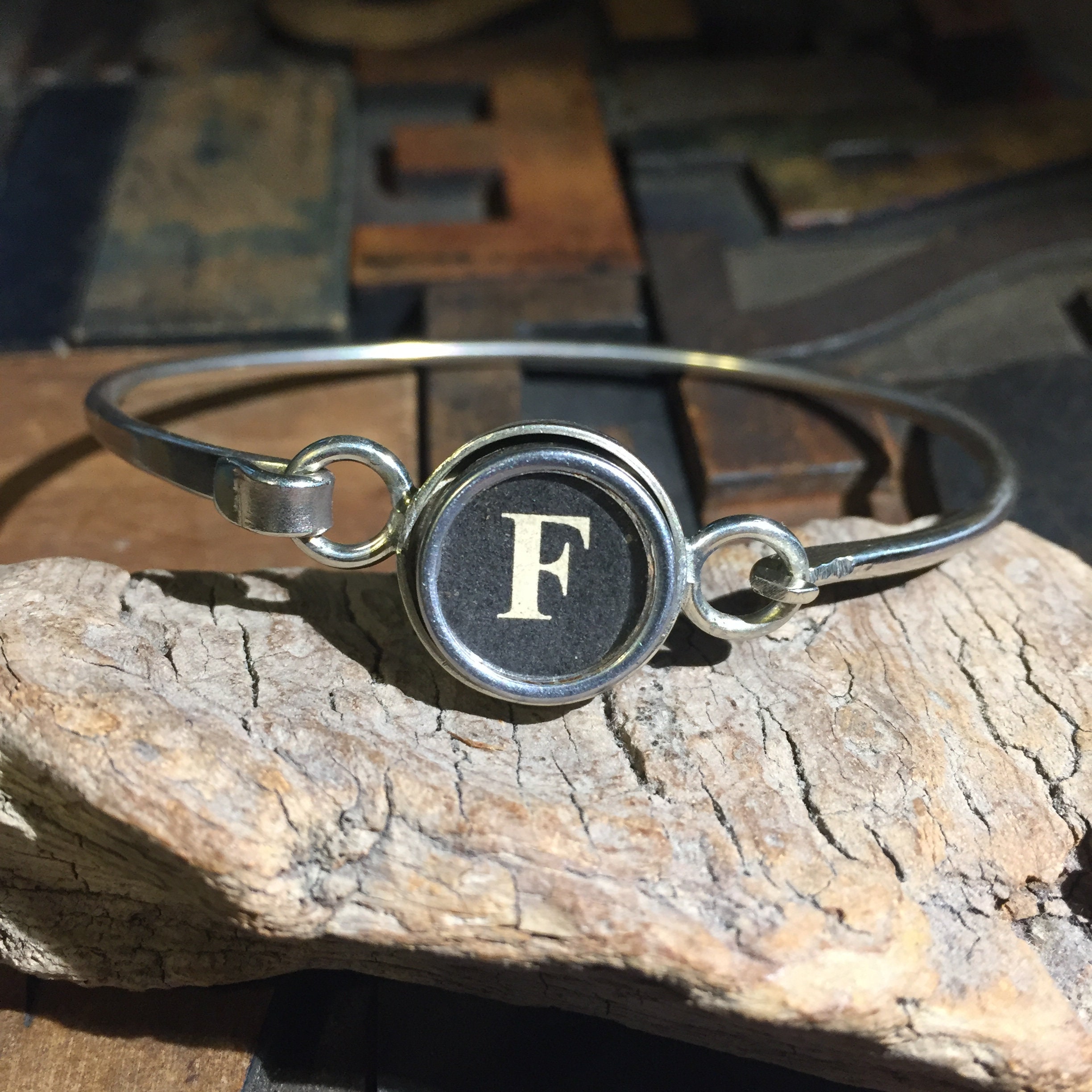 Letters J A B C D E and G Vintage Typewriter Key Bracelets You Can ...