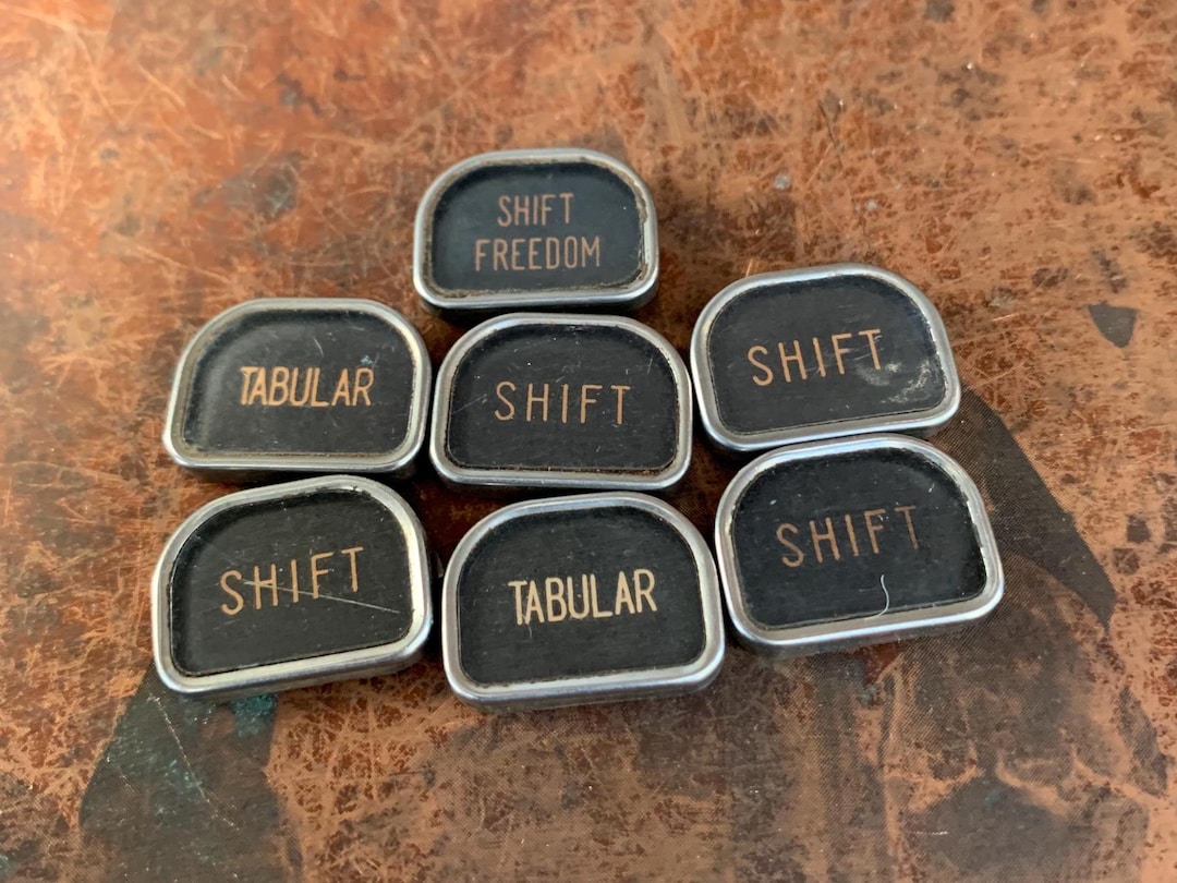 7 Tabular Shift Shift Freedom Typewriter Keys Craft Grade for Jewelry Design Frame Work Graphic ...