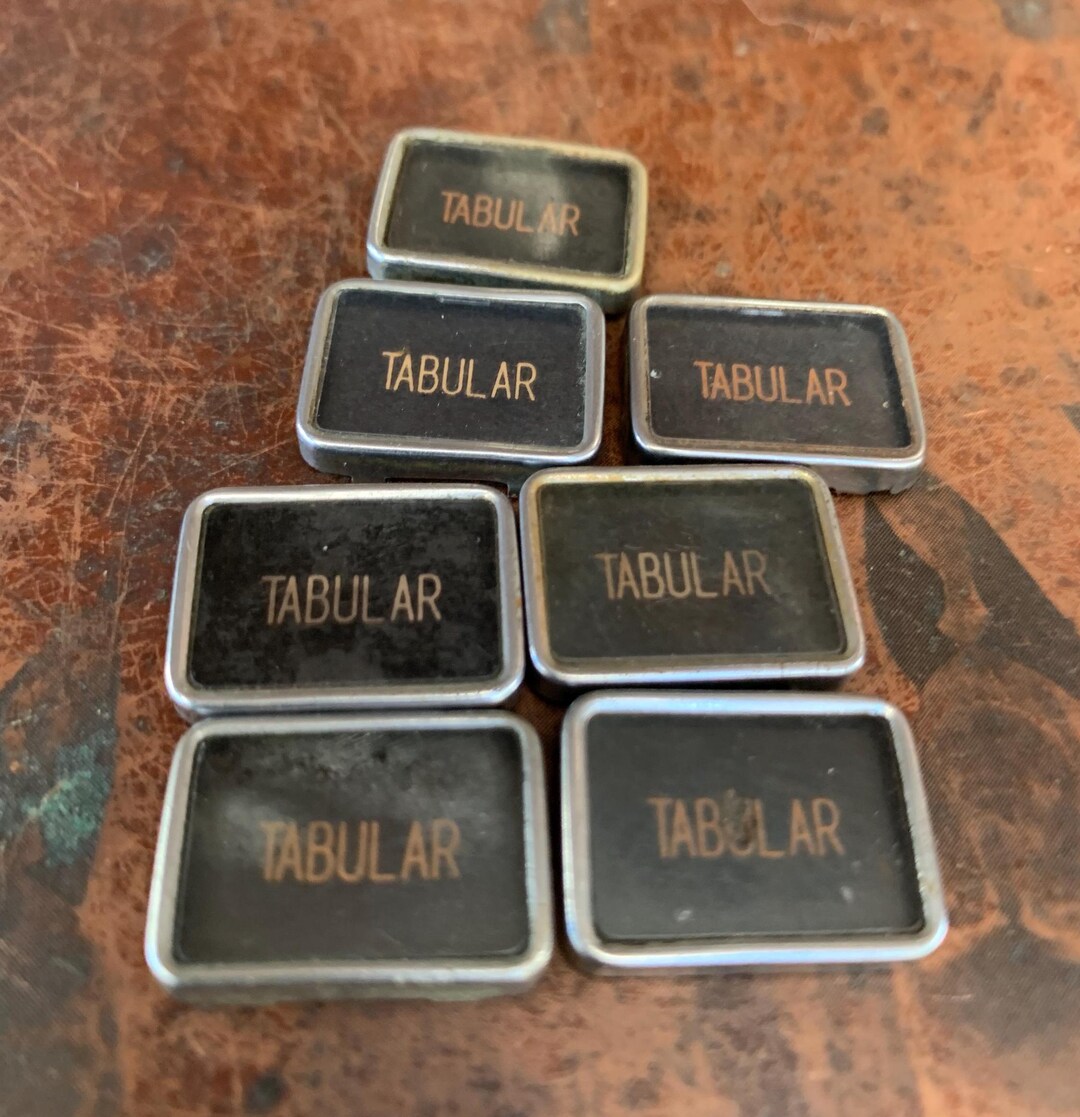7 Tabular Rectangle Vintage Typewriter Keys Craft Grade for Jewelry ...