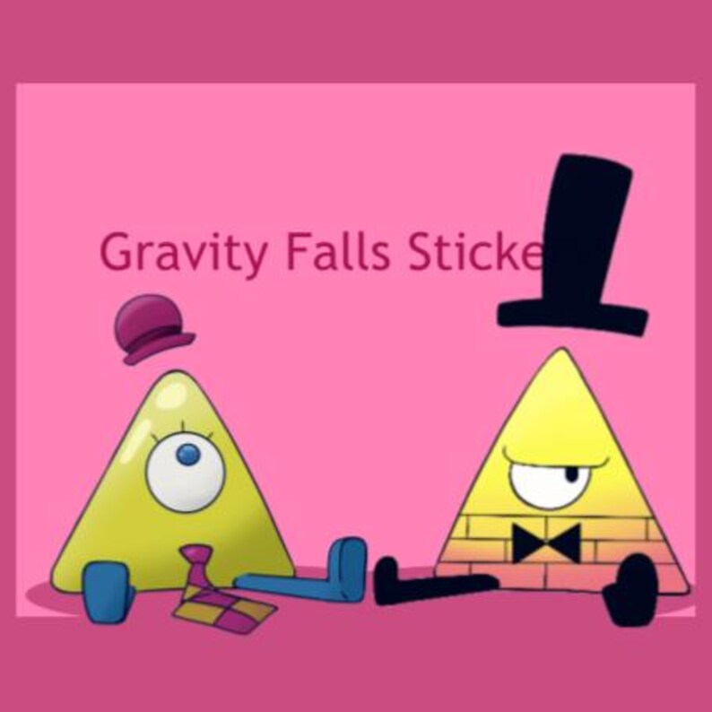 Gravity Falls Cartoon Inspired Stickers [ft. Bill Cipher, Pyramid Steve ...