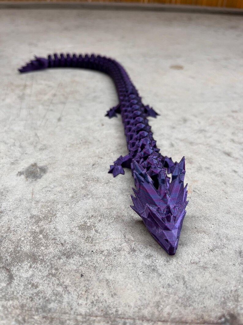 Crystal Dragon STL File - 3D Printable Articulated Flexi Design - Etsy