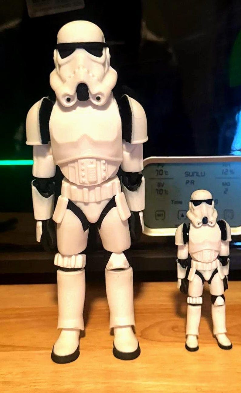 Stormtrooper Action Figure STL – 3D Printable Fully Articulated Model ...
