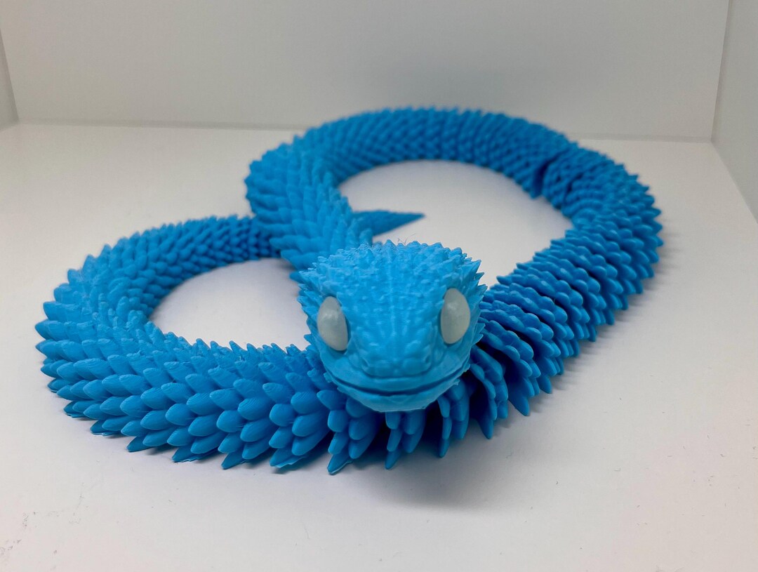 3d-printed Flexible Snake With Fluorescent Eyes Movable Decorative ...