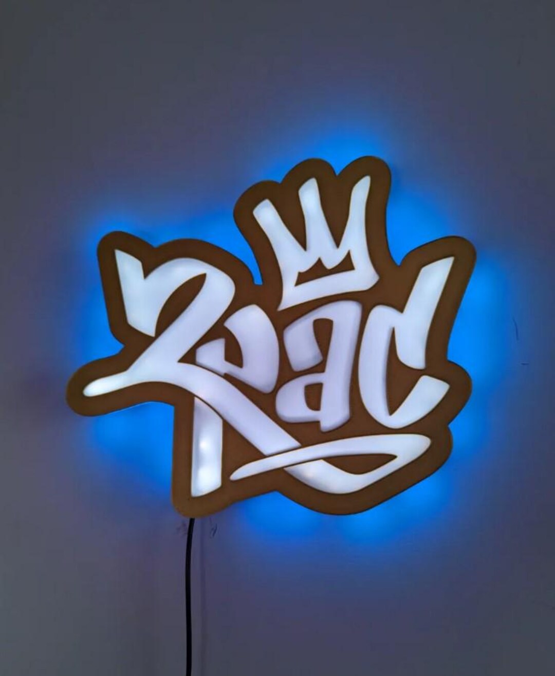 2pac Rapper Wall Lamp STL – DIY 3D Printable LED Light With Multiple ...