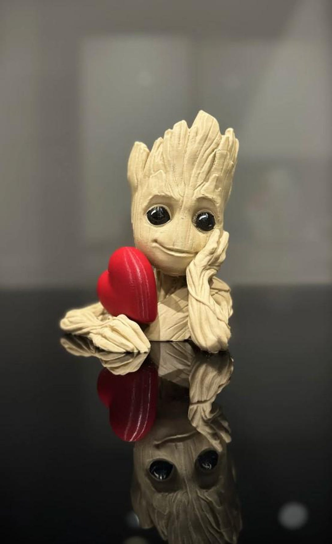 Valentine's Groot STL – 3D Printable Cute Love Groot Holding Heart, AMS ...