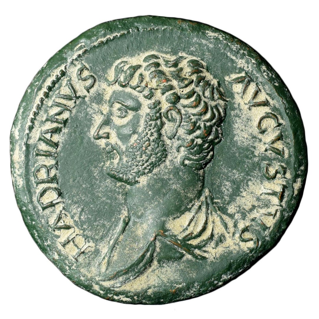 Hadrian, Justitia Hand-struck Æ Sestertius Roman Empire 132-134 AD ...