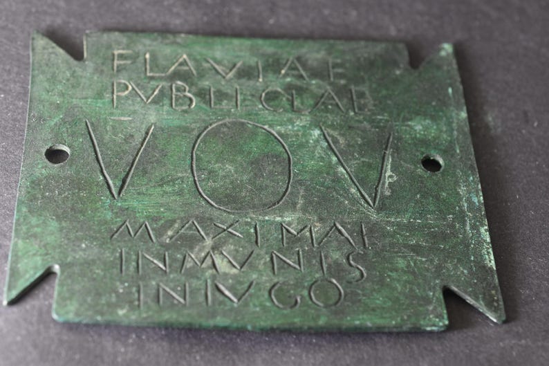 Replica Tabula Ansata Roman Empire Bronze Votive Tablet Plaque With ...
