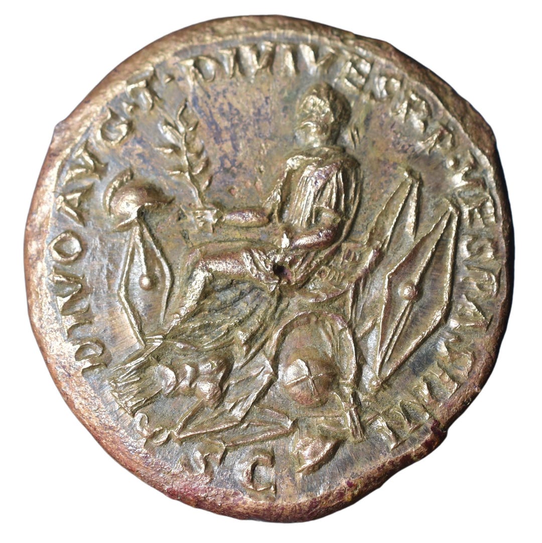 Divus Titus Colosseum – Copper Roman Sestertius Reproduction (c. 80–81 ...