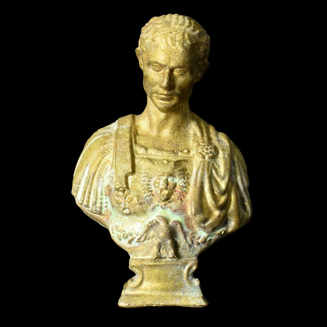 Julius Caesar Roman Republic Hot Cast Bronze Bust Statuette | Ancient ...
