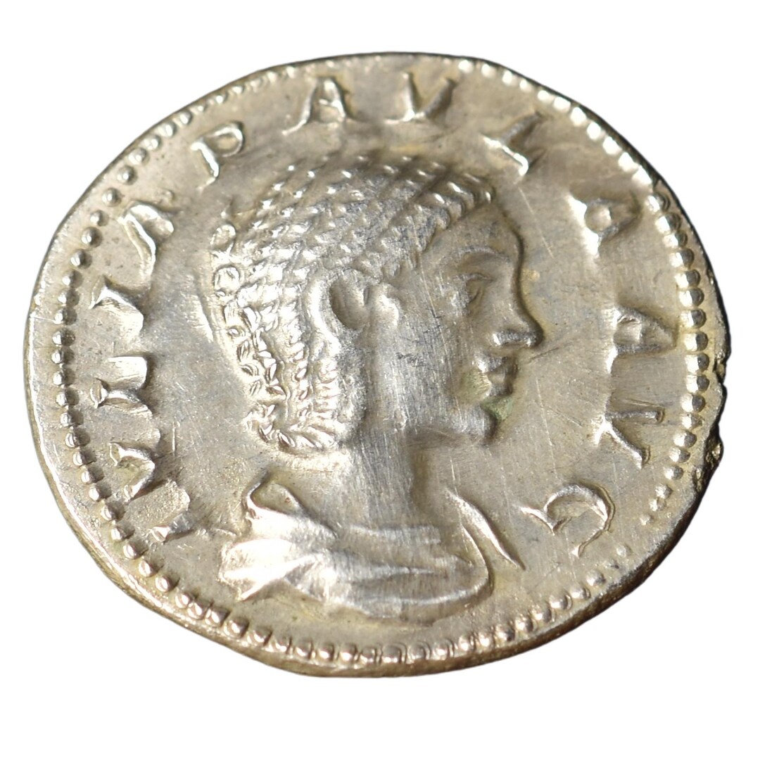 Julia Paula Hand-struck AR Denarius Roman Empire 219 AD Silver Coin ...