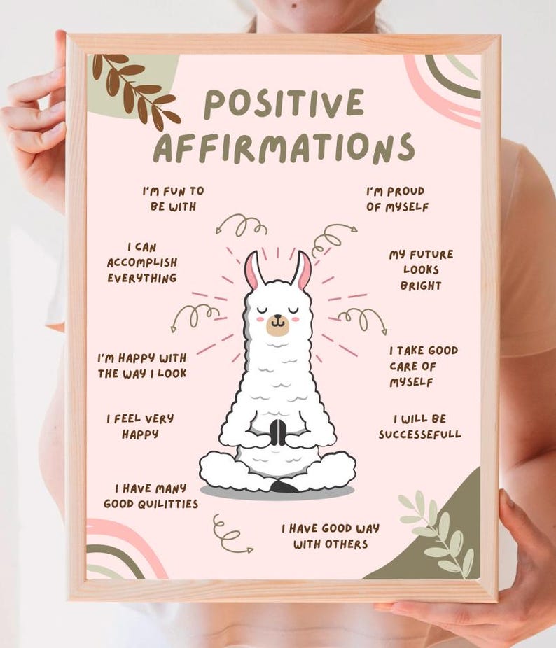 Positive Affirmation Poster, Therapy Office Decor, Mental Health ...