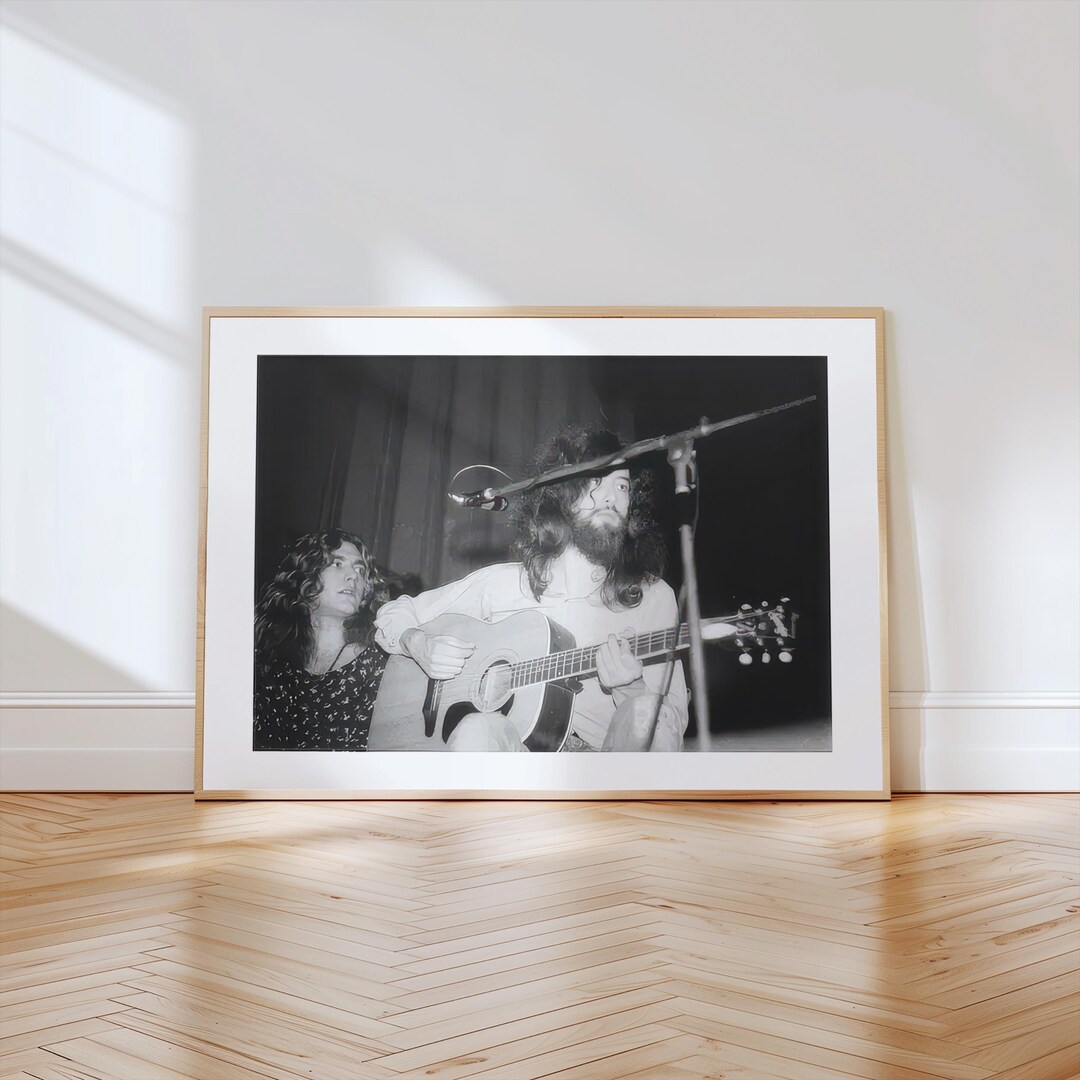 Led Zeppelin Digital Art, Wall Art, Vintage Poster, Jimmy Page Print ...