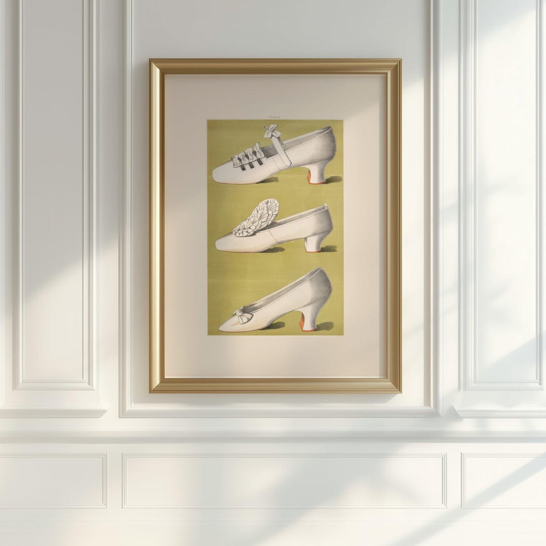 Vintage Shoe Illustrations Digital Download Antique Footwear Art ...