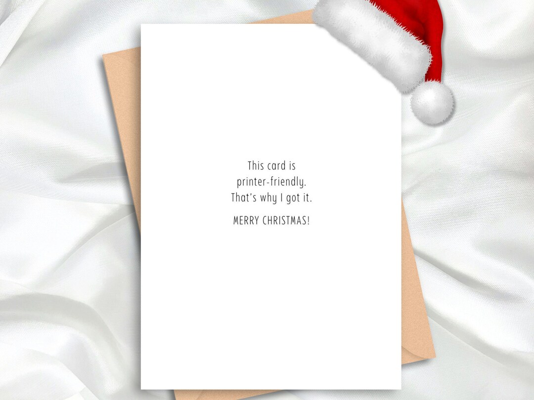 Funny Christmas Card | Ironic Printer-friendly Holiday Card | Snarky ...