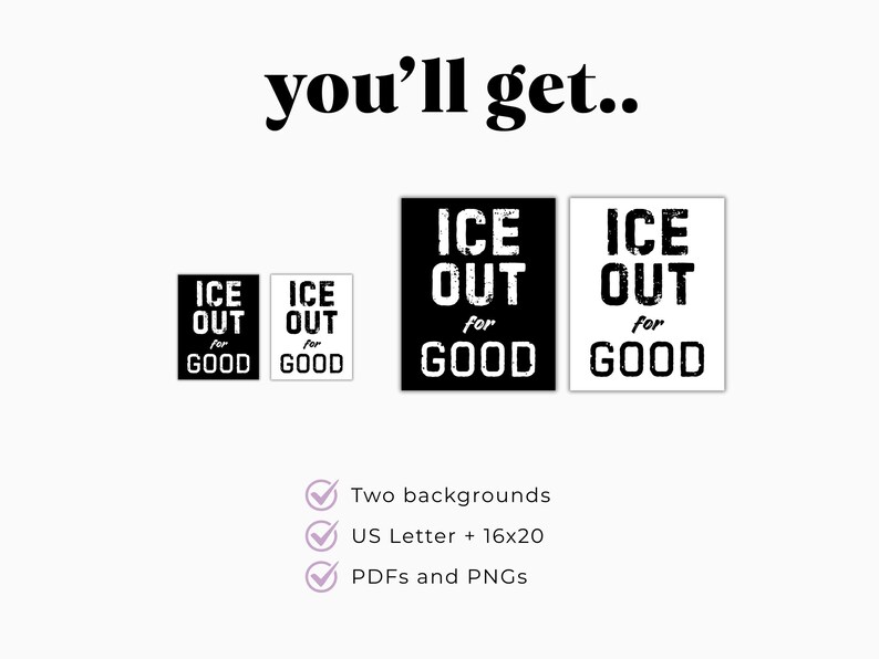 ICE Out for Good Protest Sign, Ice Out Protest Sign, Printable Anti Ice ...