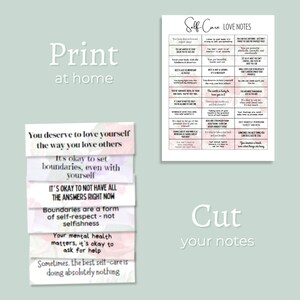 Self-care Affirmation Cards, Positive Quotes for Reflection ...