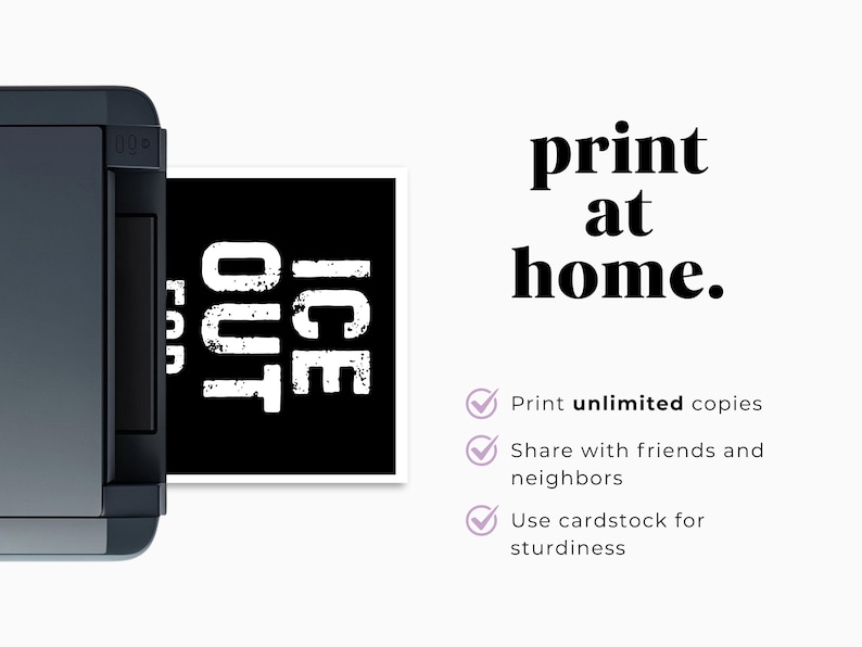 ICE Out for Good Sign, Printable Anti Ice Sign for Good, Ice Out ...