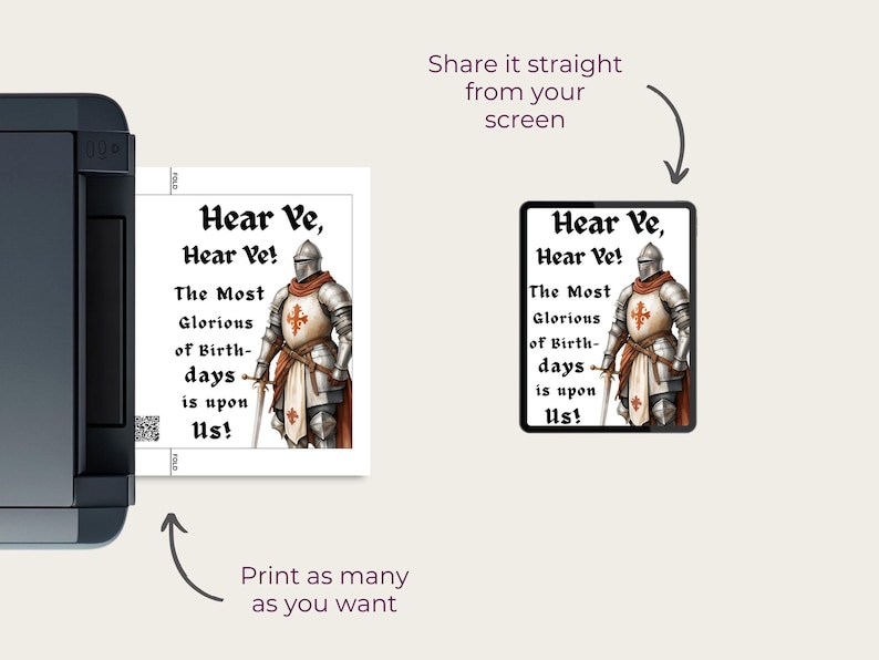Medieval Knight Birthday Card | Funny Renaissance Party Card | Knight ...
