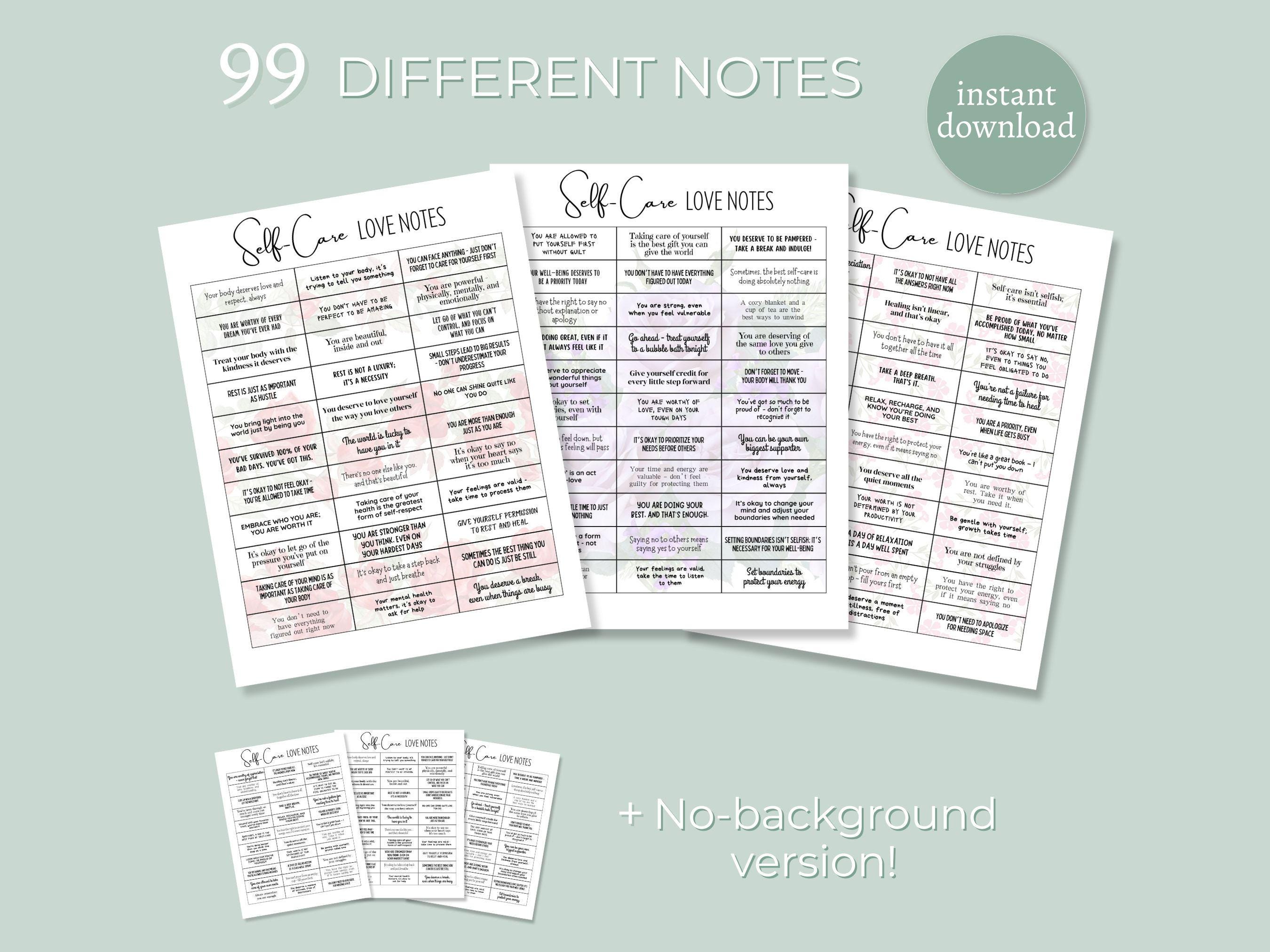 Self-care Affirmation Cards, Positive Quotes for Reflection ...