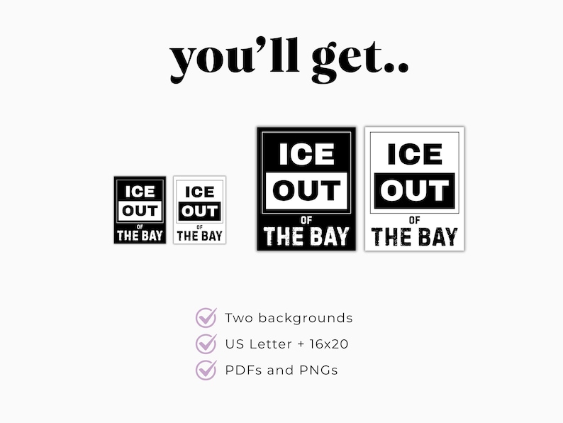ICE Out of the Bay Sign, Anti Ice Posters, Ice Out Protest Sign, Ice ...