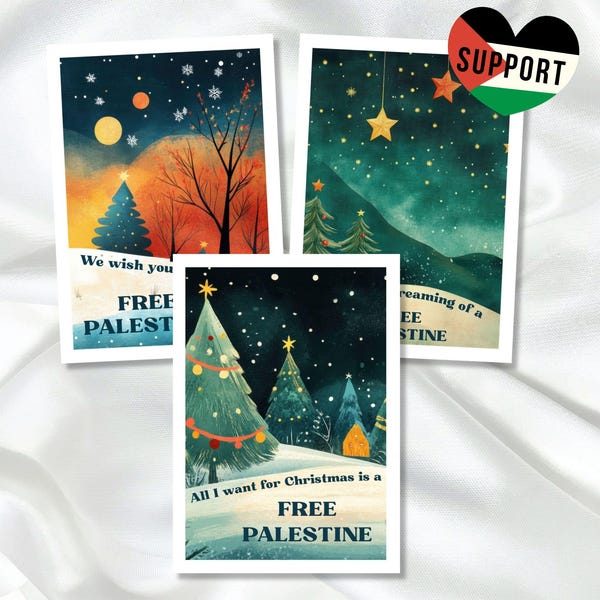 Palestine Christmas Card - Etsy UK